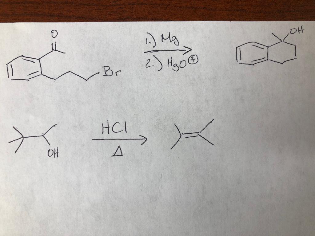 Solved 애 1.) Mg 2.) H30 @ Br HCl 컵 뻤 겨 애 | Chegg.com