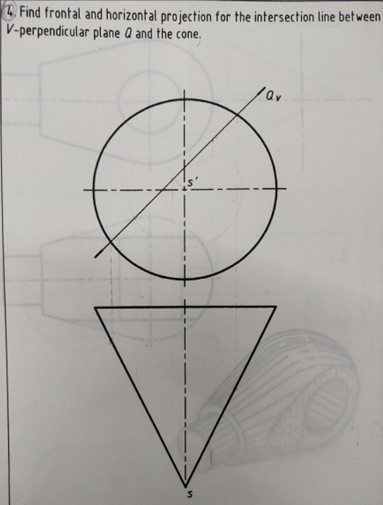 4. Find frontal and horizontal projection for the | Chegg.com
