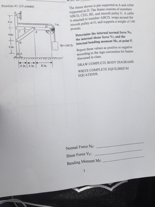 Solved The frame shown is pin supported at A and roller | Chegg.com