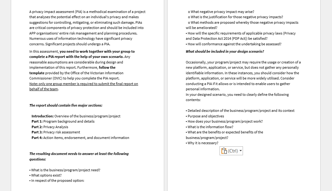 A privacy impact assessment (PIA) is a methodical | Chegg.com