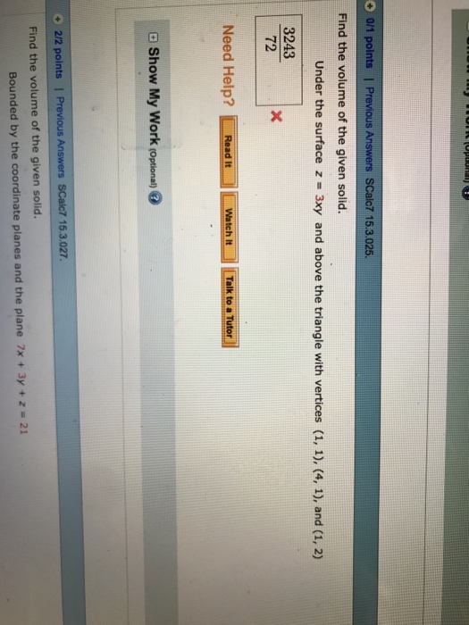 Solved Find the volume of the given solid. Under the | Chegg.com