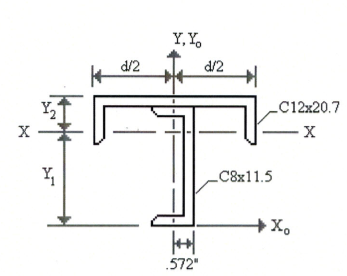 The bottom section is C8x11.5. The top section is | Chegg.com