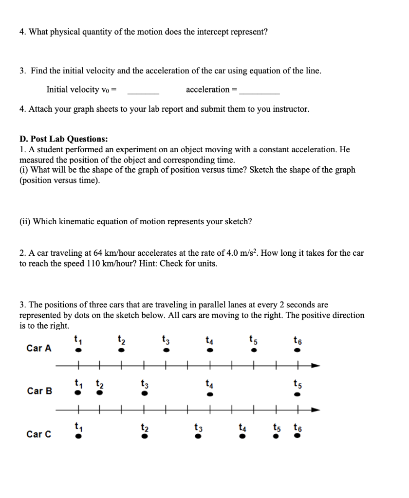 Solved Introduction to Motion Objectives: 1. To investigate | Chegg.com