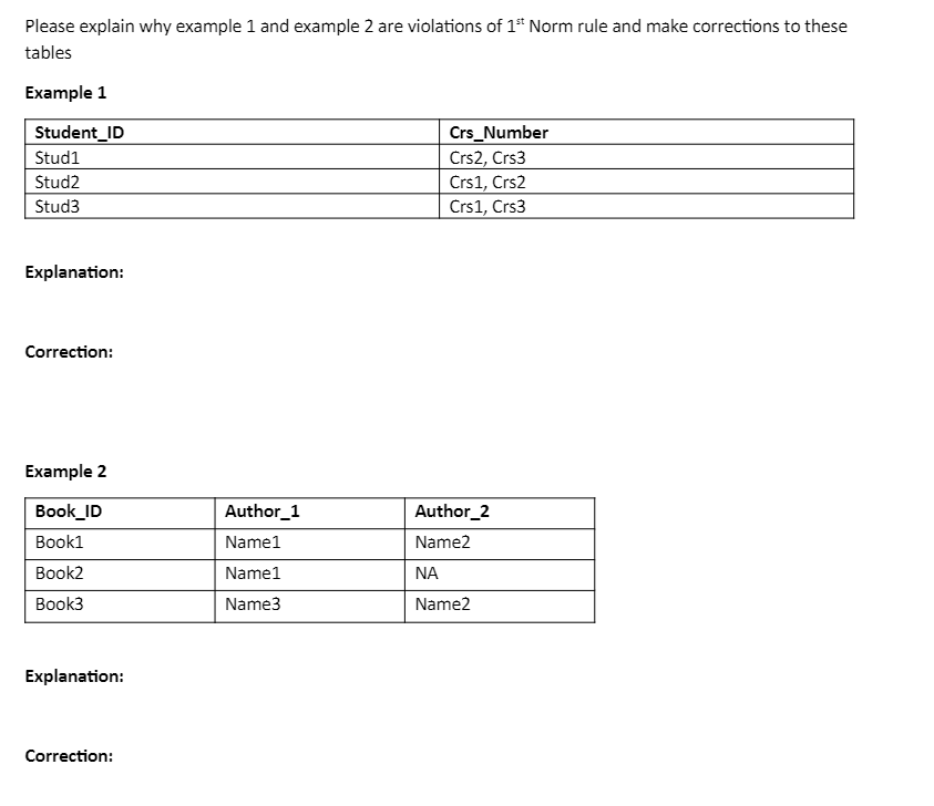 Solved Please explain why the two tables in the Word | Chegg.com