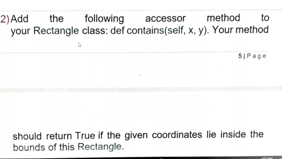 2)Add the following accessor method to your Rectangle | Chegg.com