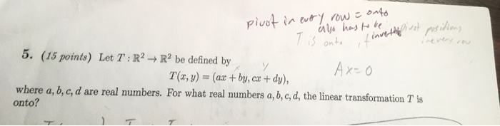 Solved Let T: R^2 rightarrow R^2 be defined by a T(x, y) = | Chegg.com