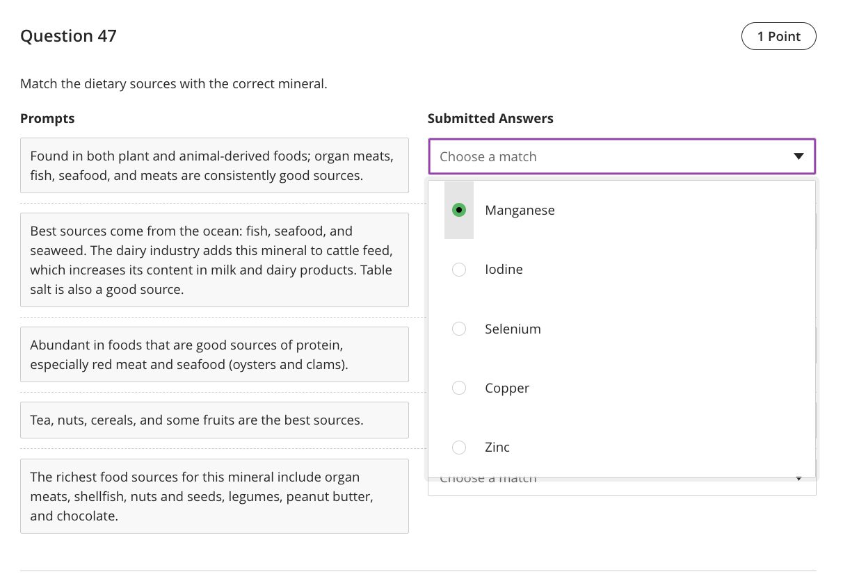 Solved Match each of the following terms with the correct | Chegg.com
