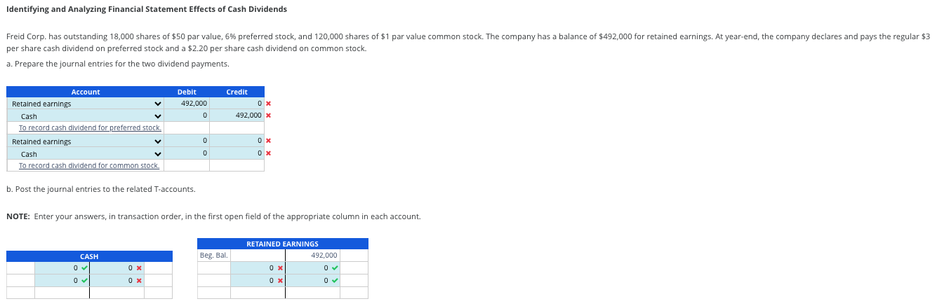 Solved Identifying and Analyzing Financial Statement Effects | Chegg.com