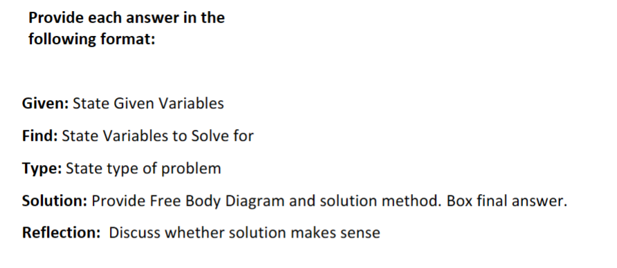 Solved Provide each answer in the following format: Given: | Chegg.com
