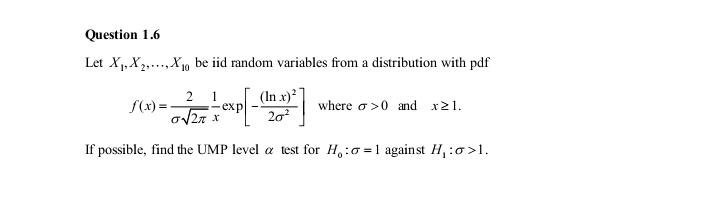Solved Let X1,X2,…,X10 be iid random variables from a | Chegg.com