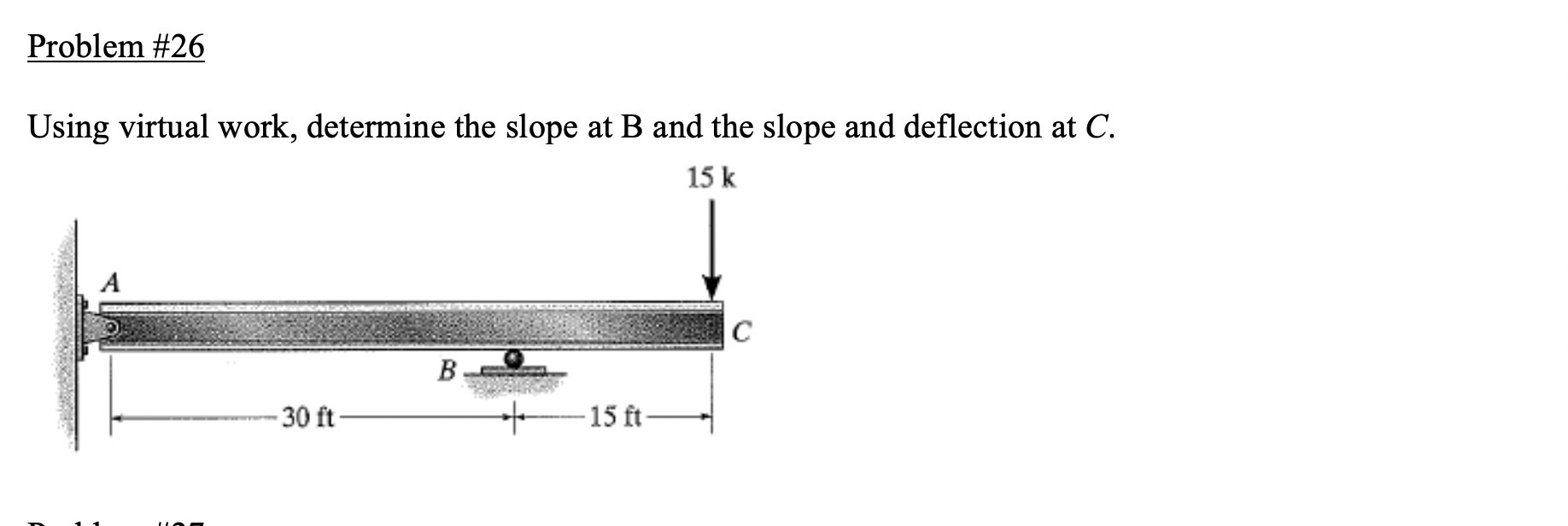 Solved Problem #26 Using virtual work, determine the slope | Chegg.com