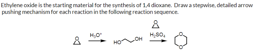 Solved Ethylene oxide is the starting material for the | Chegg.com