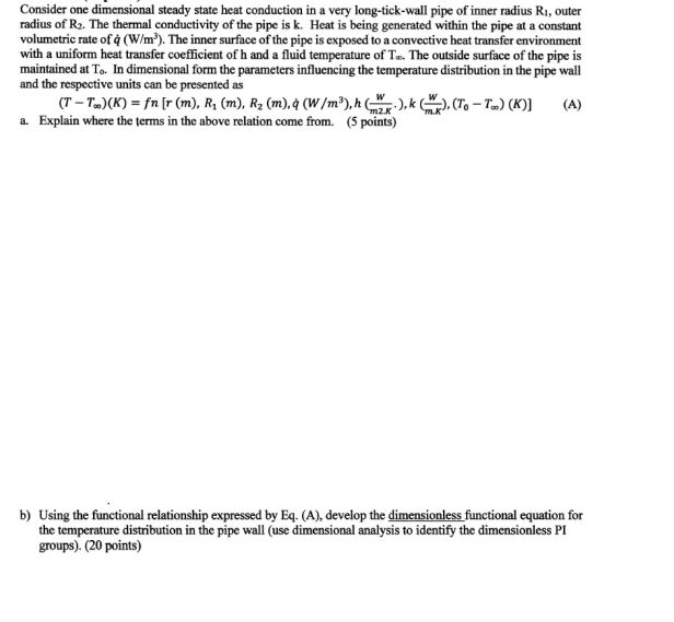 Solved Consider one dimensional steady state heat conduction | Chegg.com