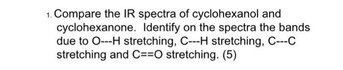Solved Compare the IR spectra of cyclohexanol and | Chegg.com