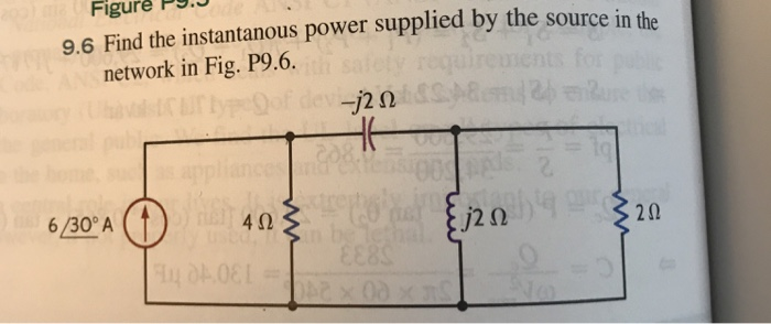 Solved Figure POJ 9.6 Find the instantanous power supplied | Chegg.com