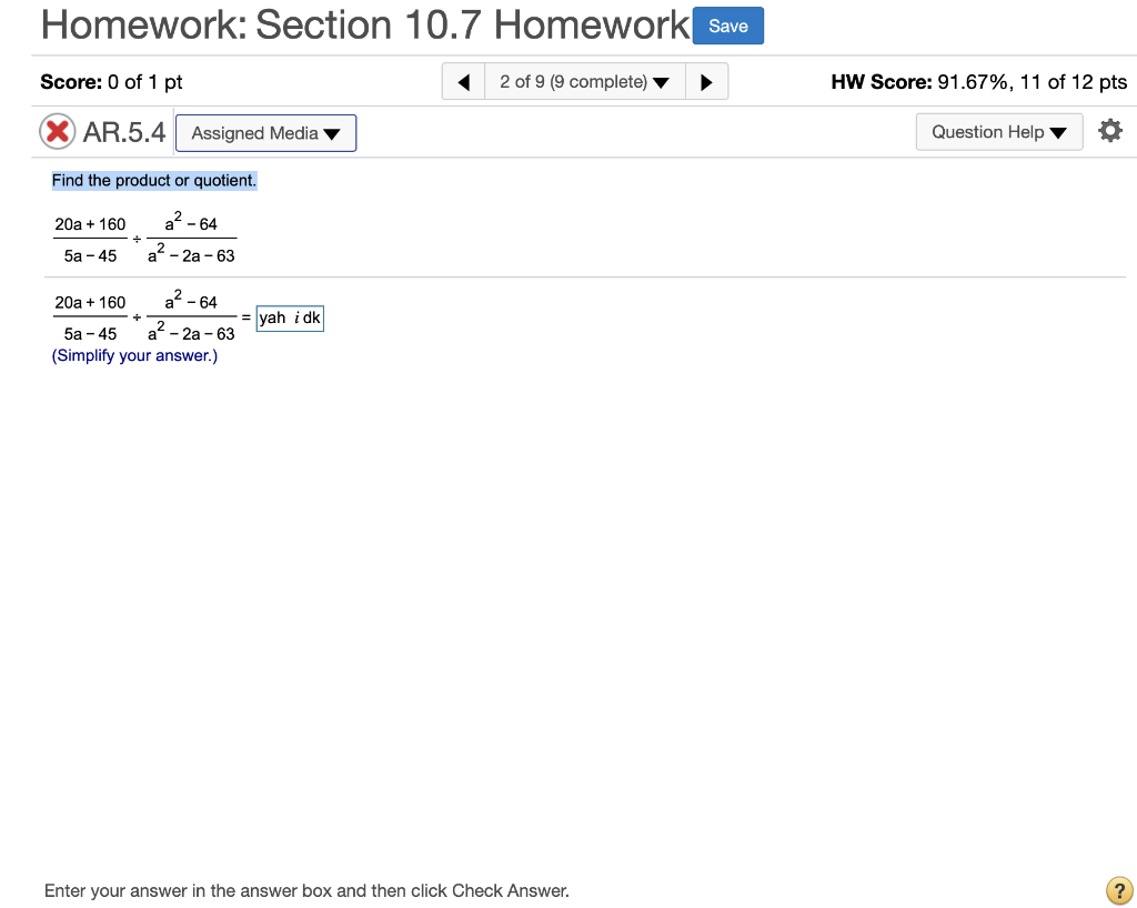 Solved Homework Section 10 7 Homework Save Score 0 Of 1 Pt