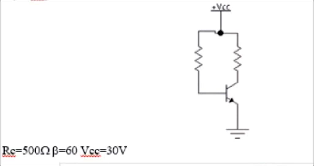 Solved +VCC Re=5002B=60 Vec=30V | Chegg.com