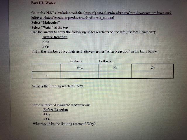Solved Go to the PhET simulation website: | Chegg.com