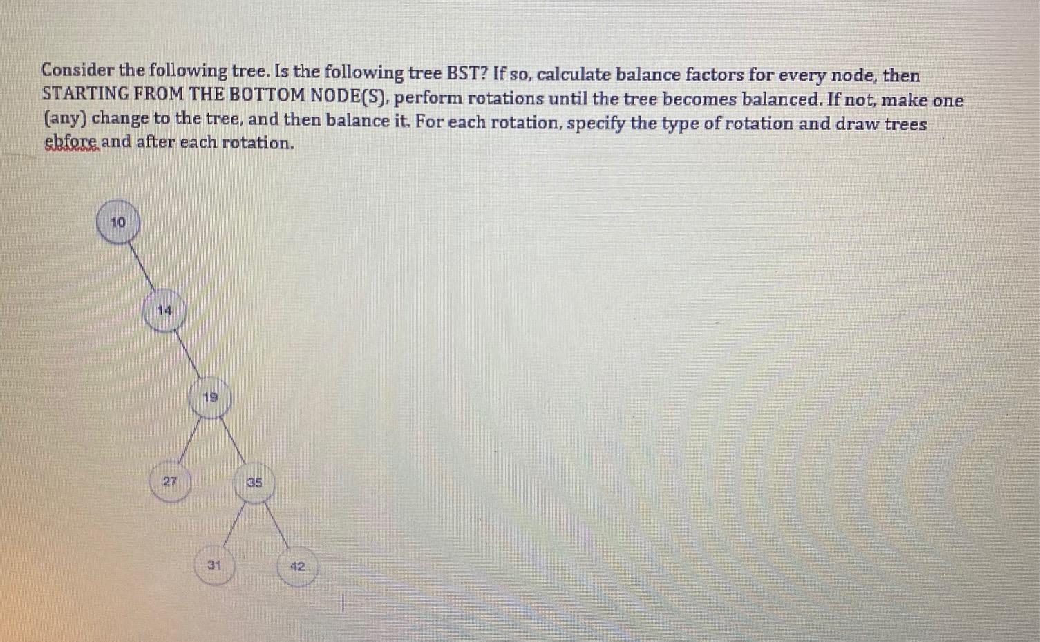 Solved Consider the following tree. Is the following tree | Chegg.com