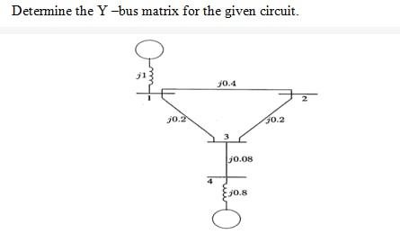 Solved Determine the Y-bus matrix for the given circuit. | Chegg.com