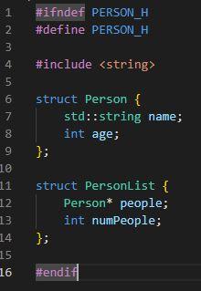 Solved 1-1 Suppose you have a struct called Person that | Chegg.com