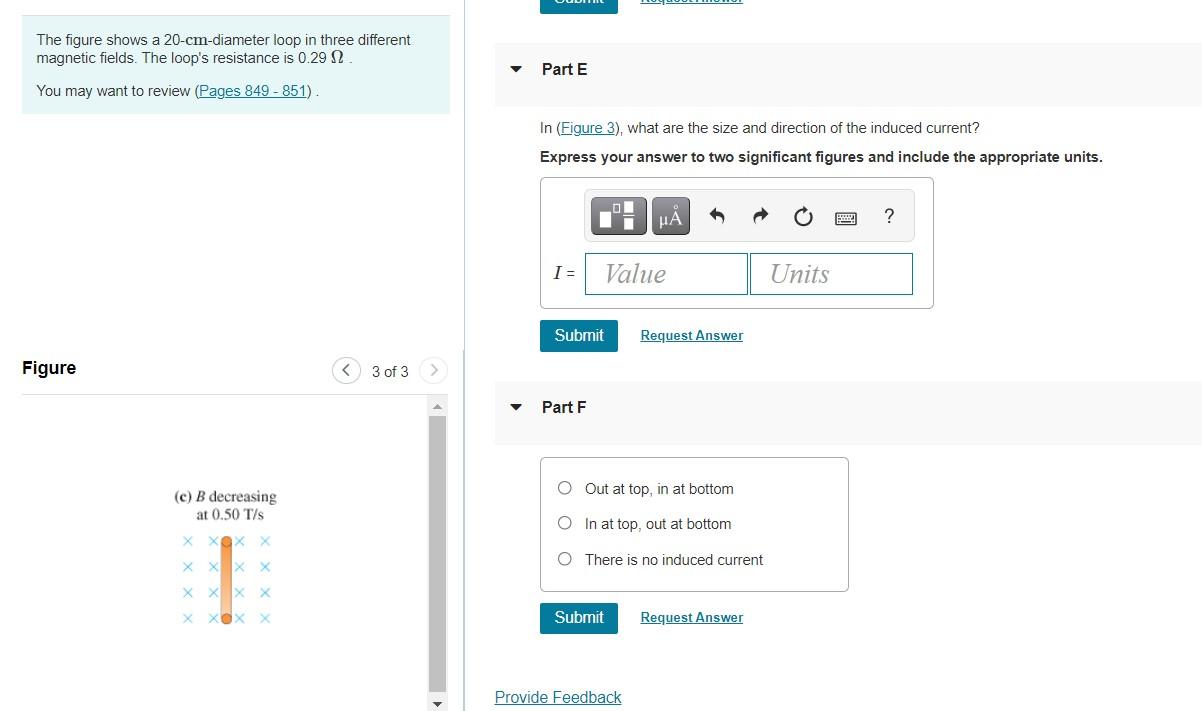 Solved Part A The figure shows a 20-cm-diameter loop in | Chegg.com