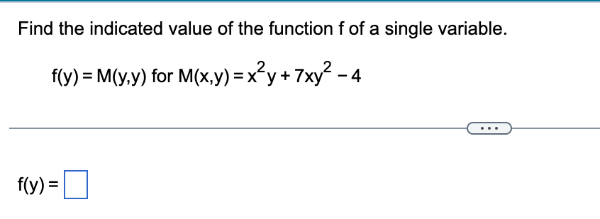 Solved Find the indicated value of the function f of a | Chegg.com