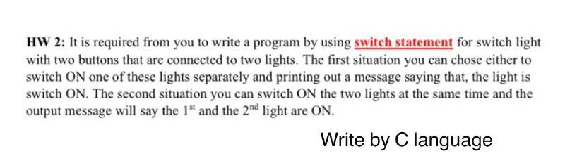 HW 2: It is required from you to write a program by | Chegg.com
