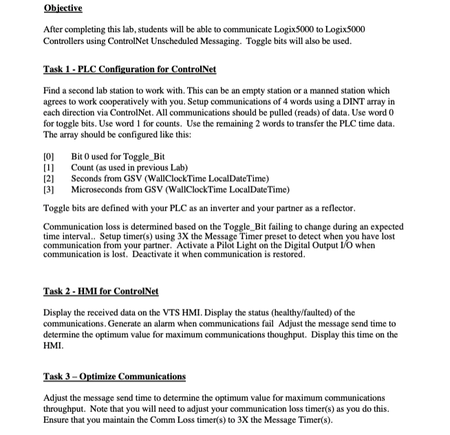 Solved Objective After completing this lab, students will be | Chegg.com