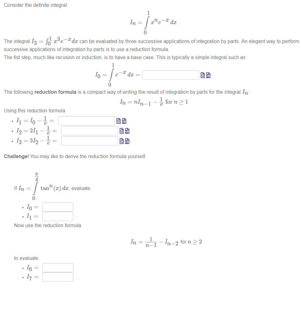 Solved Consider the definite integral c e 0 The integral I3 | Chegg.com