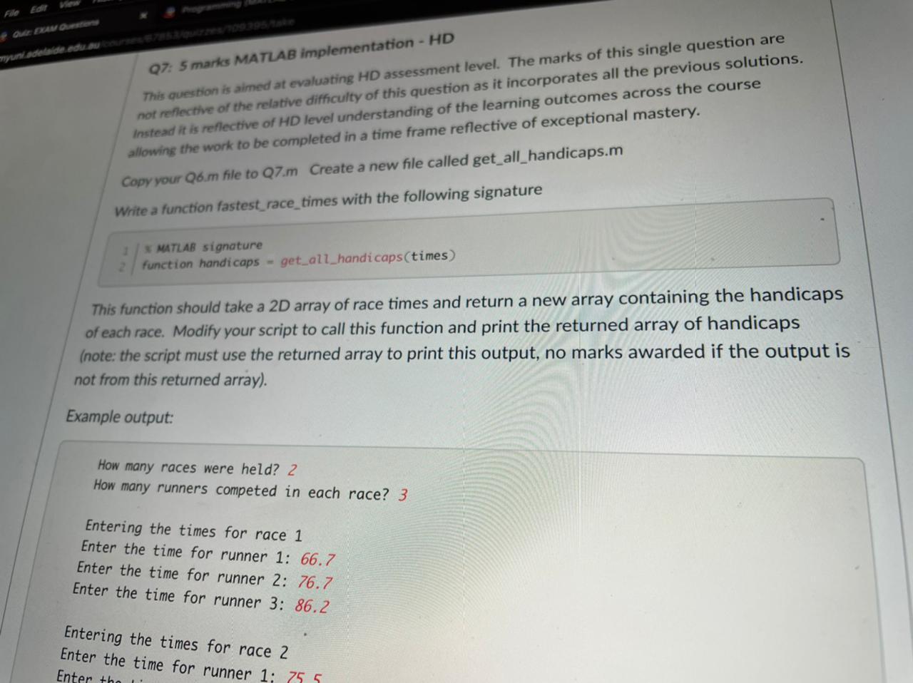 Solved Nyurlaattarasan Q7 5 Marks Matlab Implementation 