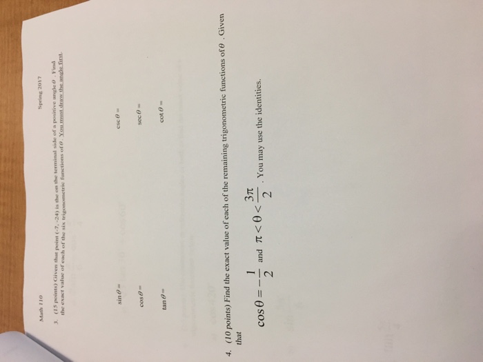 Solved Math 110 Spring 2017 ay (5 points) Convert 135 to | Chegg.com