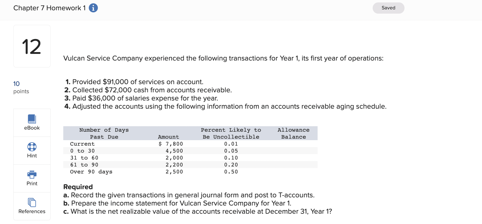 Solved Chapter 7 Homework 1 i 12 10 points eBook 01 Hint | Chegg.com