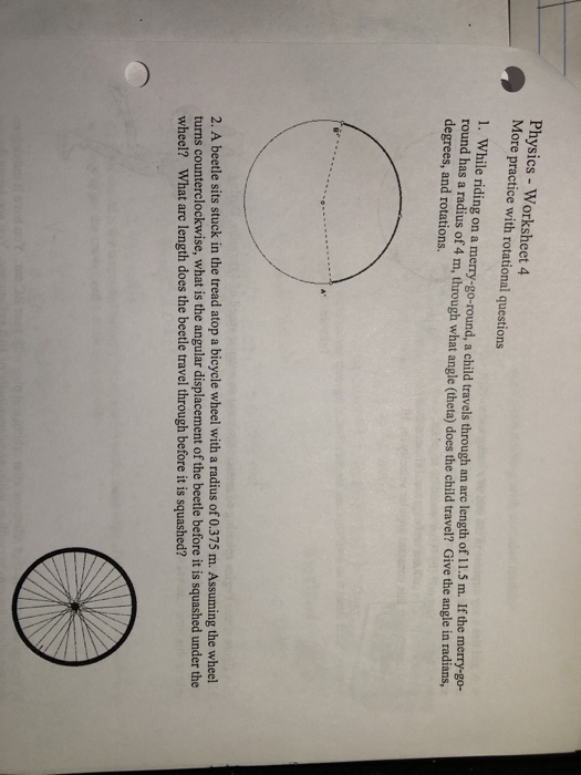 Solved Physics - Worksheet 4 More practice with rotational | Chegg.com