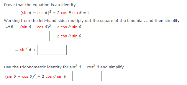 Solved Prove that the equation is an identity. (sin 8- cos | Chegg.com