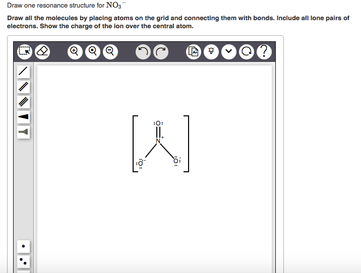 Solved Draw one resonance structure for NO3 Draw all the | Chegg.com