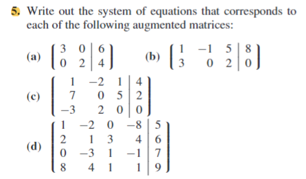 Solved Write out the system of equations that corresponds | Chegg.com
