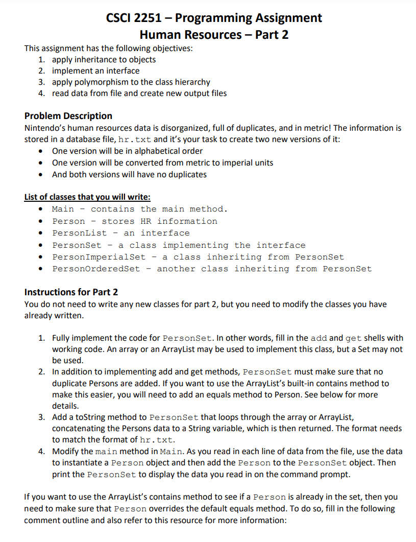 Solved I need this in Java, please. NOTE: I will test your | Chegg.com