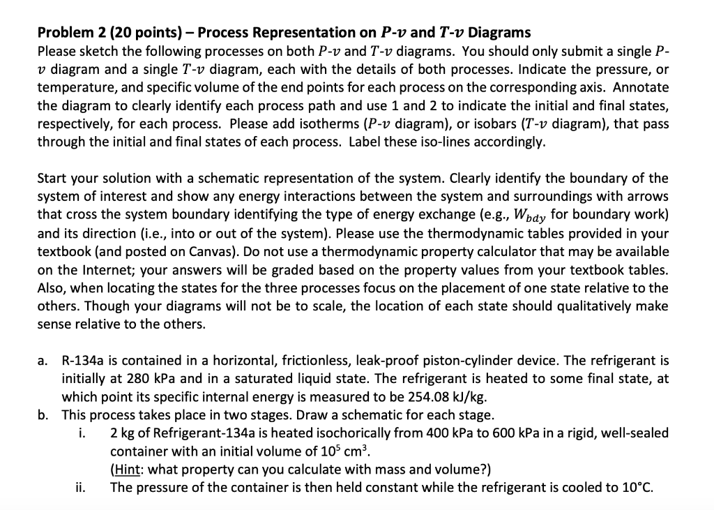 Solved Problem 2 20 Points Process Representation On P−v 7591