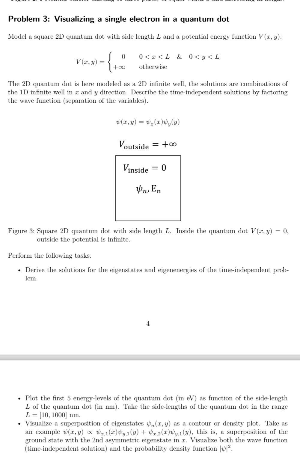 Solved Problem 3: Visualizing a single electron in ﻿a | Chegg.com