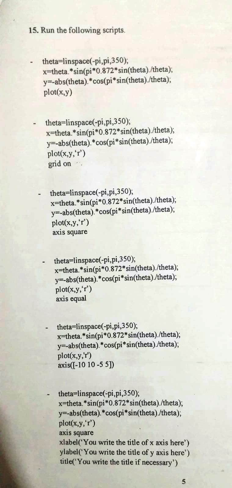 Solved 15. Run the following scripts. | Chegg.com