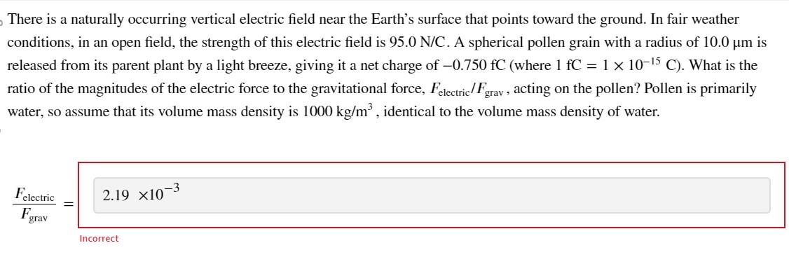 Solved There is a naturally occurring vertical electric | Chegg.com
