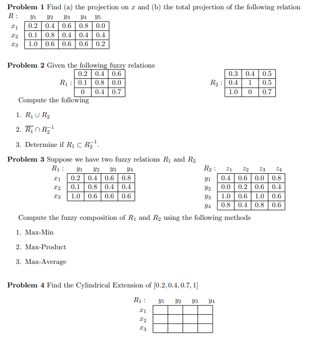 Solved Problem 1 Find (a) the projection on 2 and (b) the | Chegg.com