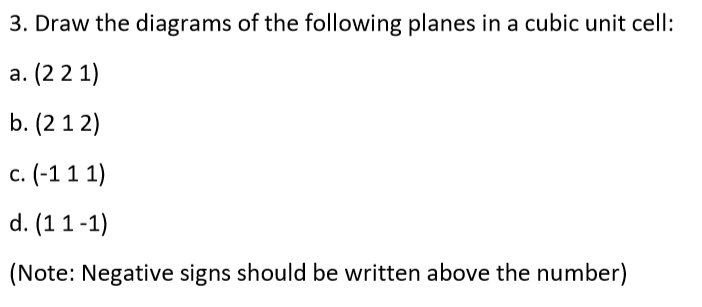 Solved 3. Draw the diagrams of the following planes in a | Chegg.com