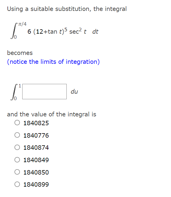 Solved Using a suitable substitution, the integral | Chegg.com