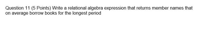 Six basic operators select: o project: 11 union: set | Chegg.com