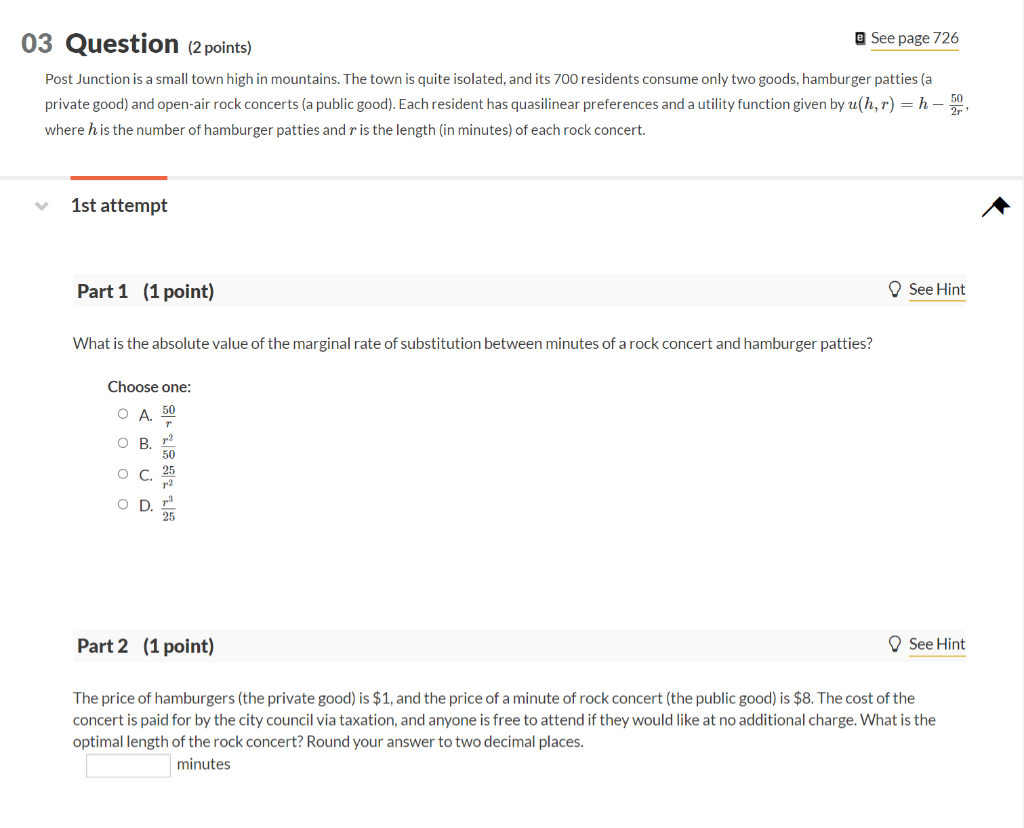 Solved 3 Question ( 2 points) Post Junction is a small town | Chegg.com