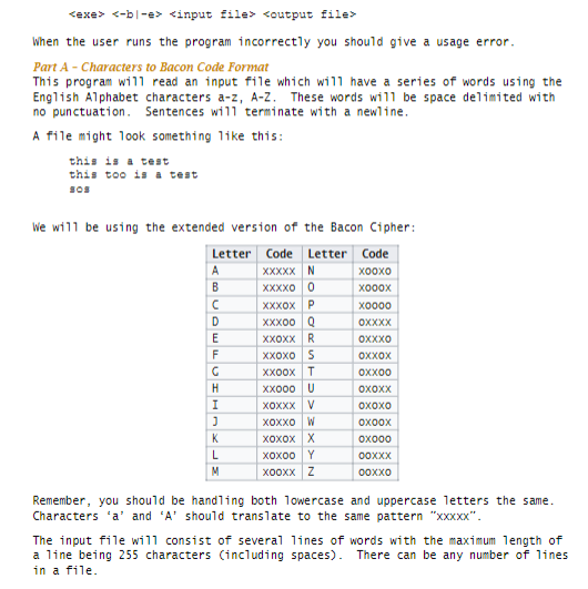 Remember, you should be handling both lowercase and | Chegg.com