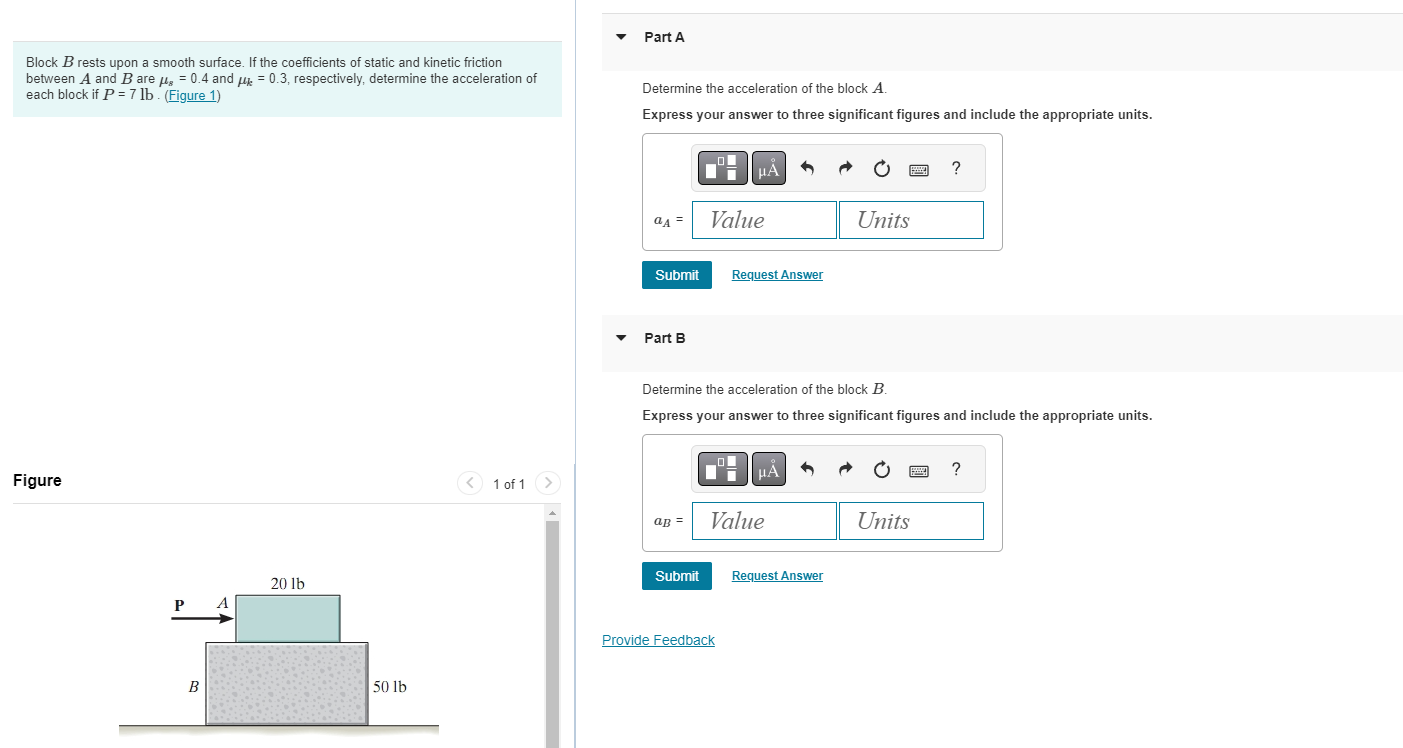 Solved Block B rests upon a smooth surface. If the | Chegg.com