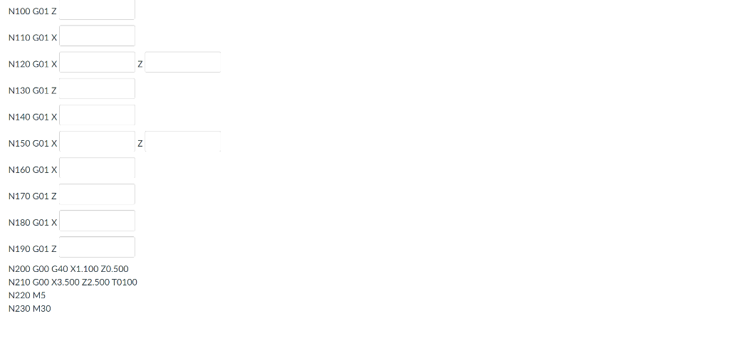 Solved For the given example of a part made by CNC Lathe | Chegg.com